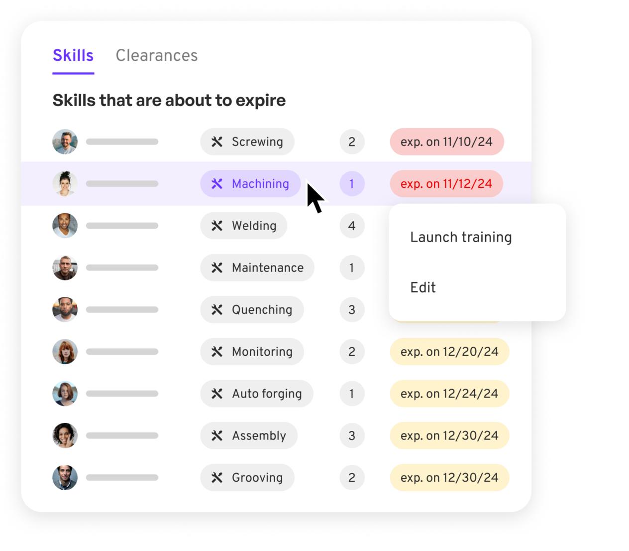 Competency Matrix Software - Industry - Mercateam